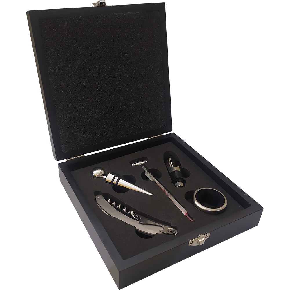 Kit Vinho Luxo Estojo Madeira Para Personalizar H1846 - Kits Vinho ...